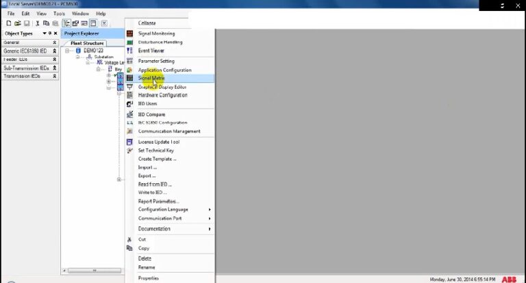 Signal Matrix tool [PCM600] – Protection Relay