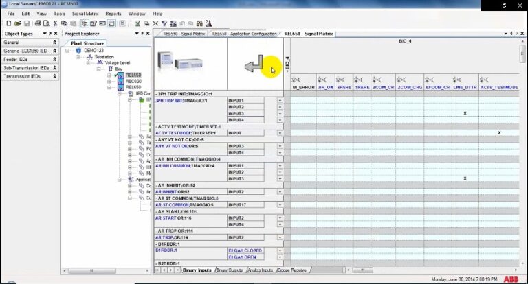 Signal Matrix tool [PCM600] – Protection Relay