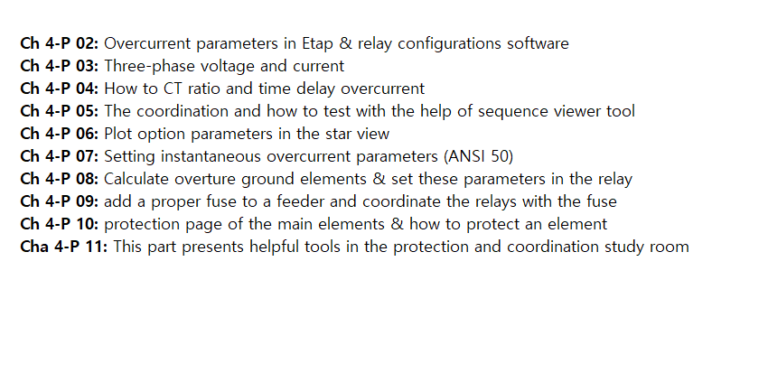 ETAP Training – Protection Relay